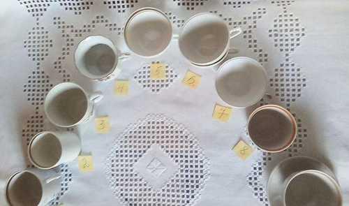 Коллекция чайных чашек10шт времён СССР,цена за все