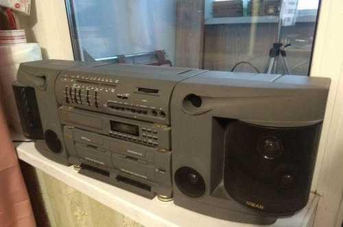 Магнитофон двухкассетный с CD nisan flcd-1997A