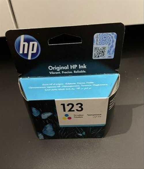 Картридж hp 123 (f6v17ae cmy) цветной оригинал