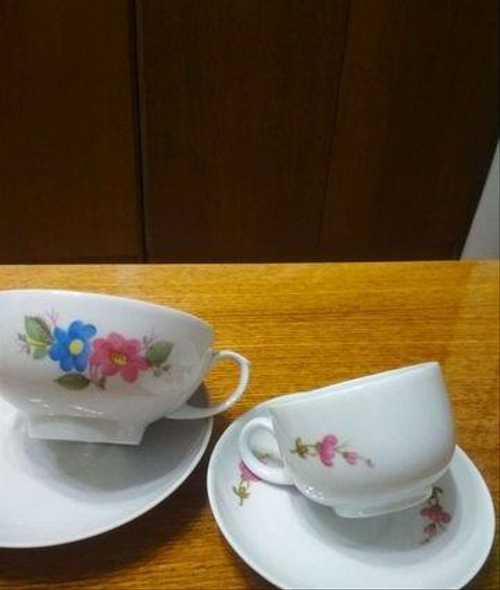 Чайная и кофейная пары Дулево СССР