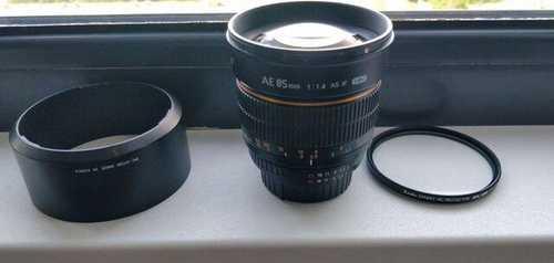 Объектив Samyang AE 85mm f/1.4 AS IF UMC Nikon F