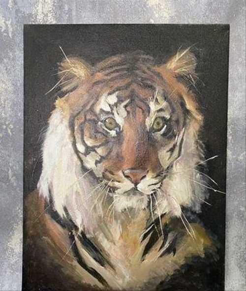 Картина маслом на холсте «Тигр»