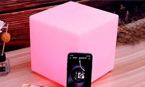 Портативная колонка bluetooth светильник куб 30 см