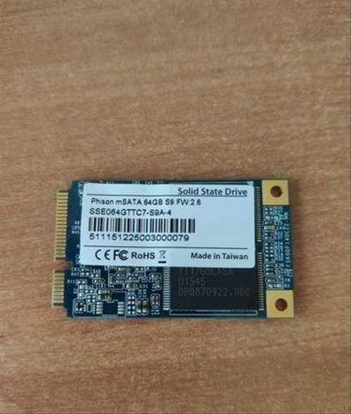 Ssd msata 64gb новый