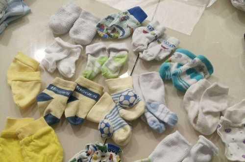 Носочки для новорожденного и царапки