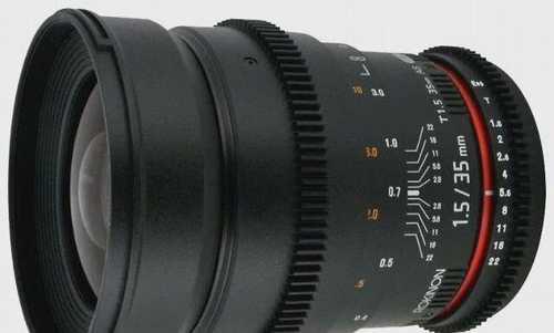 Новый Samyang vdslr AS UMC 35mm T1.5 (Nikon, Sony)