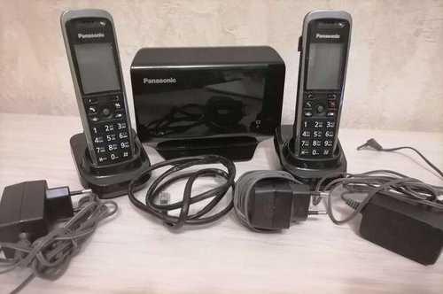 Panasonic, ip-телефоны (2 шт) и база