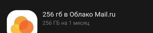 256гб Облако Mail.ru