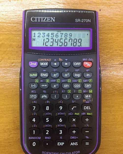 Калькулятор citizen SR-270N