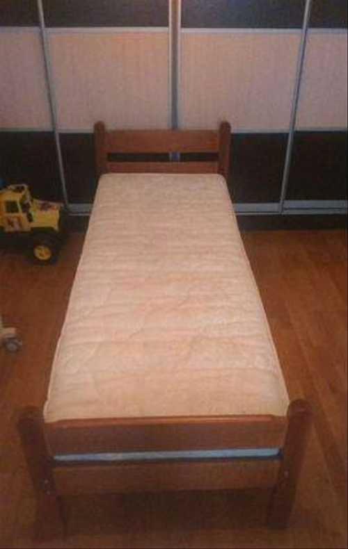 Кровать односпальная с ящиками венге