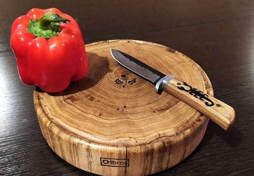 Круглая торцевая разделочная доска