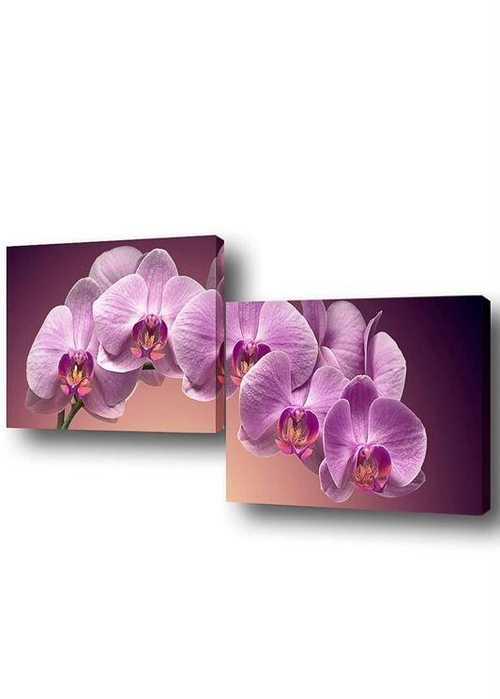Модульная картина дуплекс Орхидеи Ecoramka новая