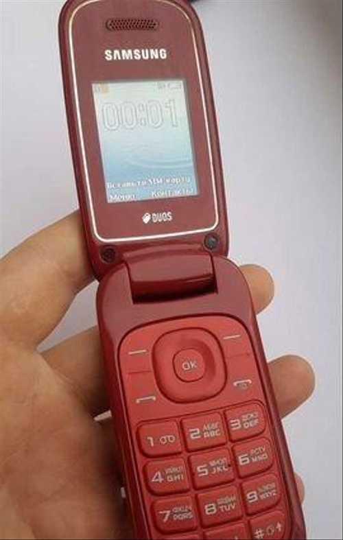 Samsung gt-e1272 красный-яркий