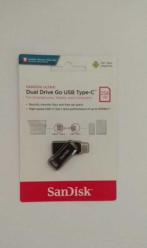 Sandisk ultra dual drive go usb type-c 256gb