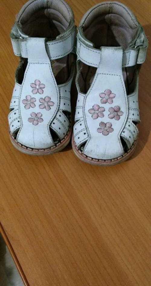 Сандалии, кожа, б/у, 14 см