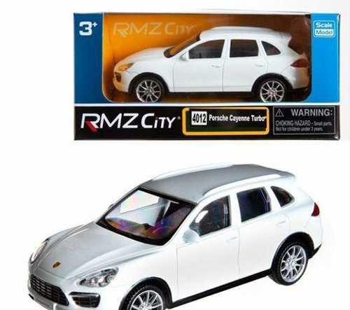 Машинка металлическая Uni-Fortune RMZ City 1:43 Porsche Cayenne Turbo, без механизмов, цвет белый, 12,5 x 5,6 x 5,9 см 444012-WH