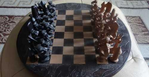 Шахматы дерево Африка ручной работы подарочные