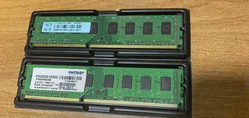 Оперативная память DDR3 2GB 2x
