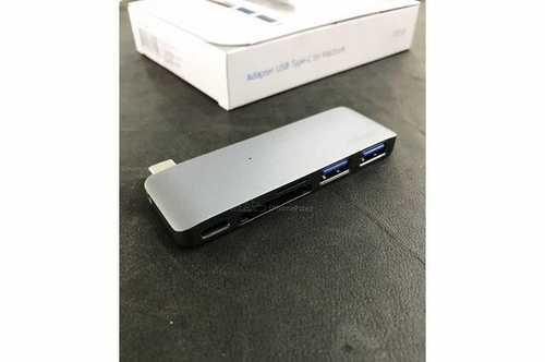 Адаптер Deppa USB-C адаптер 5 в 1 для MacBook