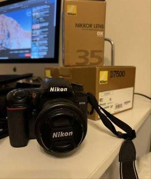 Nikon d7500+ объектив nikon dx 35mm f/1.8G