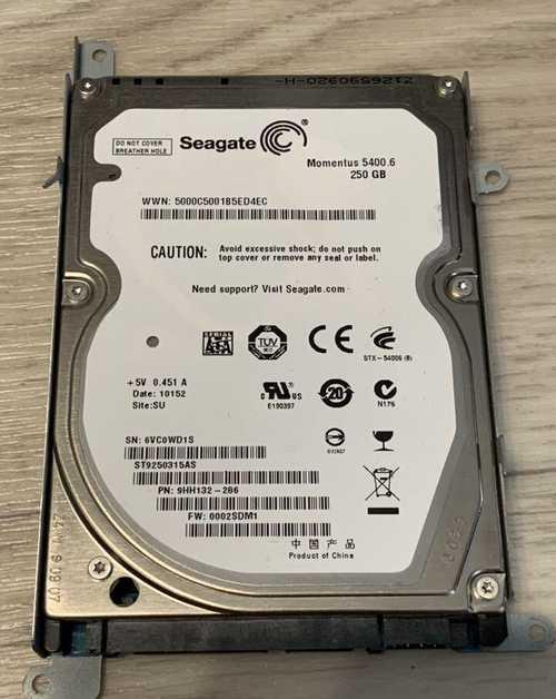 Жесткий диск Seagate Momentus ST9250315ASG 250 Гб