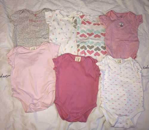 Боди (7шт) zara, carters 3-6мес