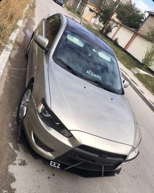Сплиттер. губа на mitsubishi lancer 10 X
