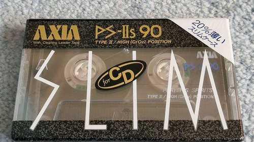 Аудиокассета axia PS-IIs 90 релиз-1989 (Japan)