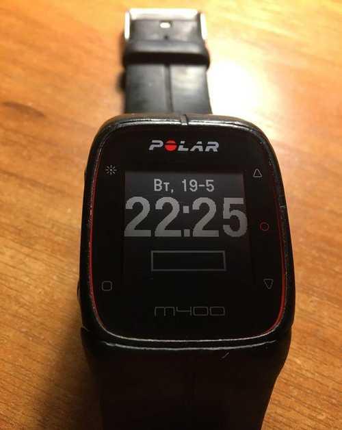 Часы c GPS Polar m400 для спорта Чёрные