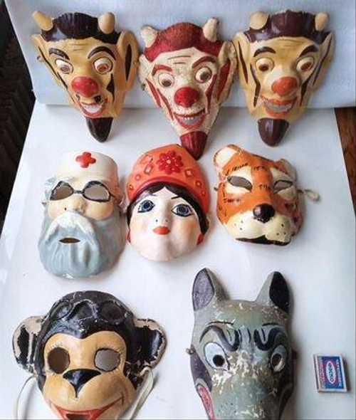Новогодние маски СССР звери маска карнавальная
