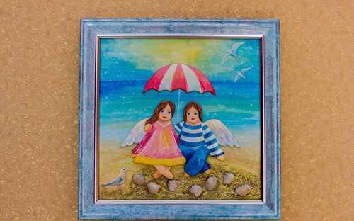 Картина "Ангелы на пляже"
