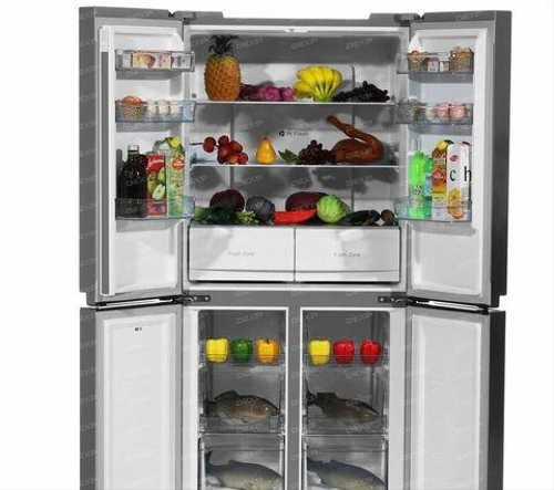 Холодильник dexp SBS510M серебристый