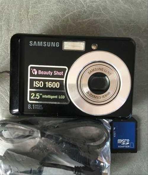 Фотоаппарат Samsung, подарок карта 4GB