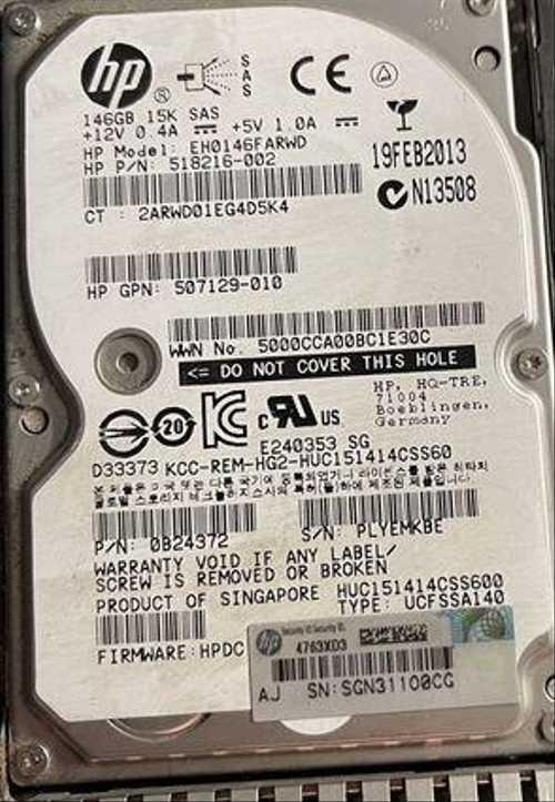 EH0146farwd HP 146-GB 6G 15K
