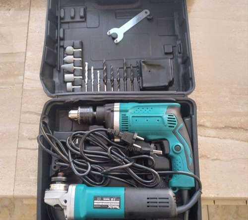 Набор болгарка+дрель