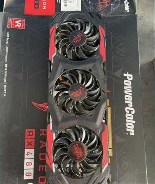Видеокарта powercolor rx480 8gb