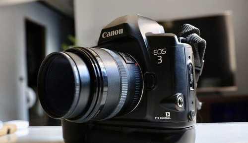 Фотоаппарат пленочный Canon EOS 3+ ручка