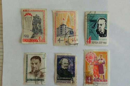 Марки почты СССР 1961-64 гг