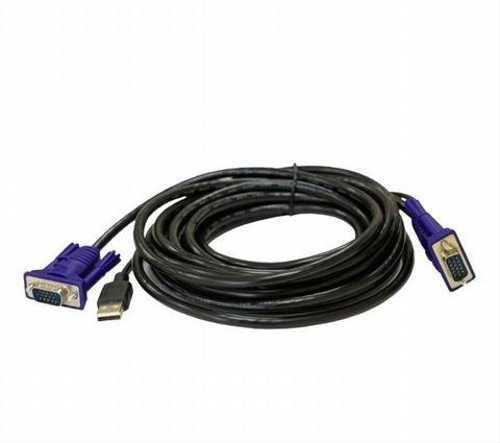 Кабель KVM длиной 5 м с разъемами VGA и USB