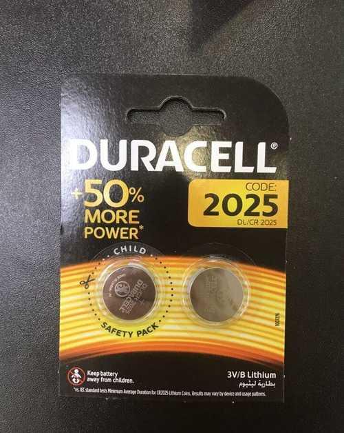 Литиевые батарейки Duracell 2025, 3В