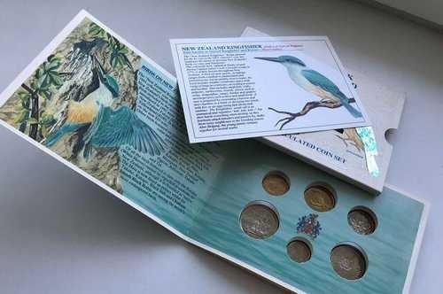 Новая Зеландия серебро набор 6 монет 1993 птицы