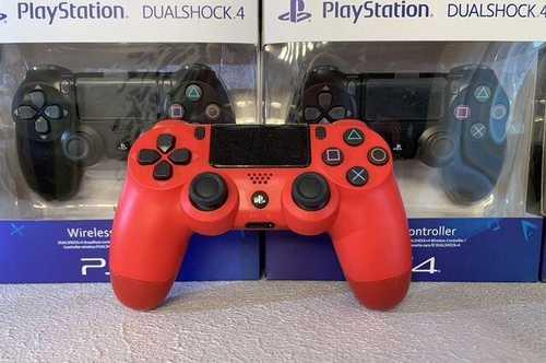 Джойстик PS4 черный красный