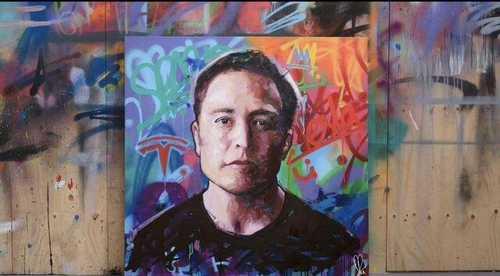 Картина маслом на холсте на заказ Илон Маск