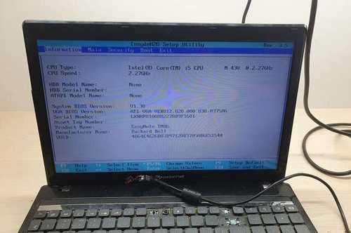 Packard Bell easynote tm86 разбор