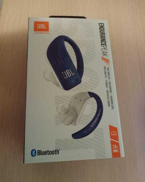 Коробка от JBL endurance peak с чеком