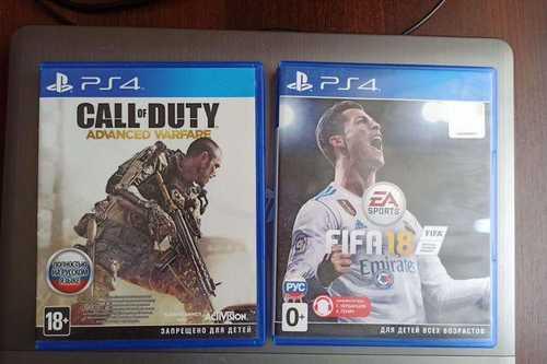 Диски PS4 fifa18/Call of Duty