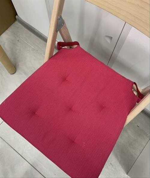 Подушка на стул, розовая 42/35x40x4 см, икеа