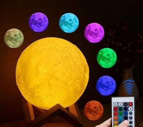 Светильник ночник 3D шар Луна Moon