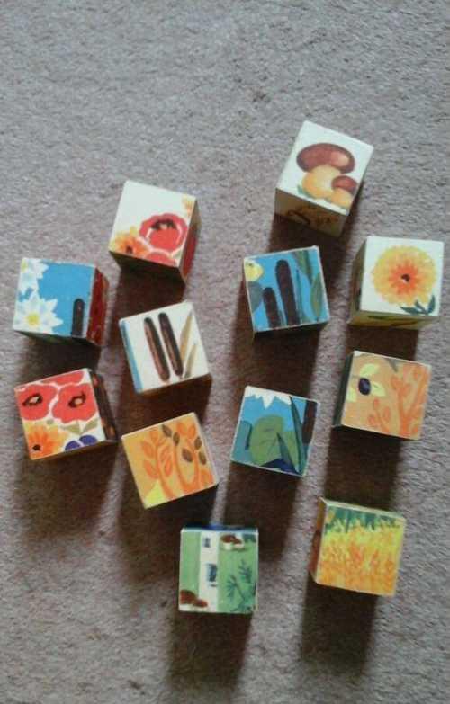 2 набора кубиков (Собери картинку,Зверьки и птицы)