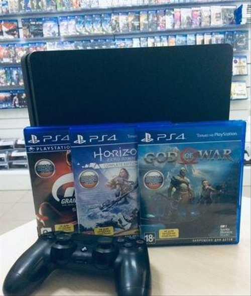 Sony PS4 slim 500gb + 3игры